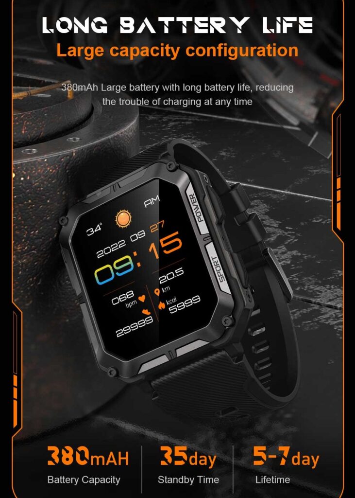 Smartwatch SPOVAN C20 PRO Monitor Salud 123 Modos Deportivos - NUBOFIT