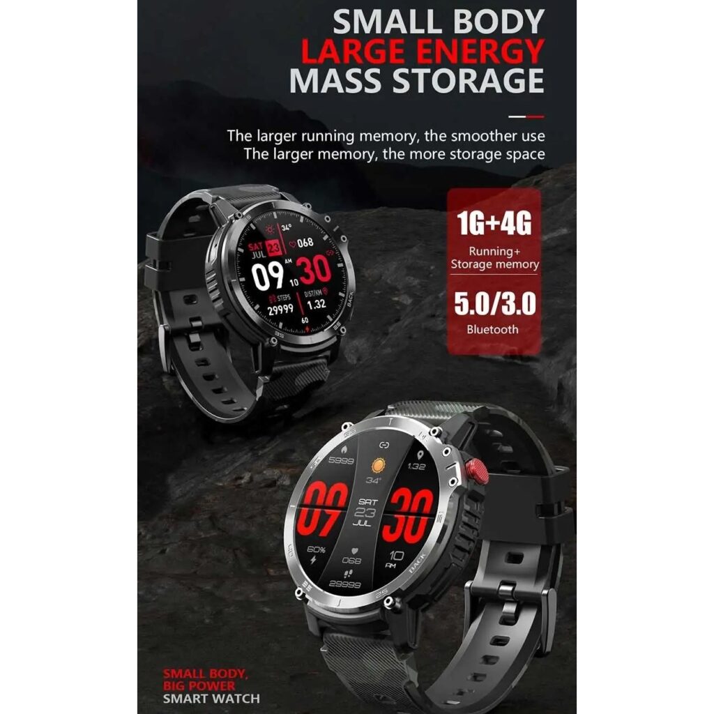 Smartwatch SPOVAN C22 Monitor Salud Musica Gorilla Glass - NUBOFIT