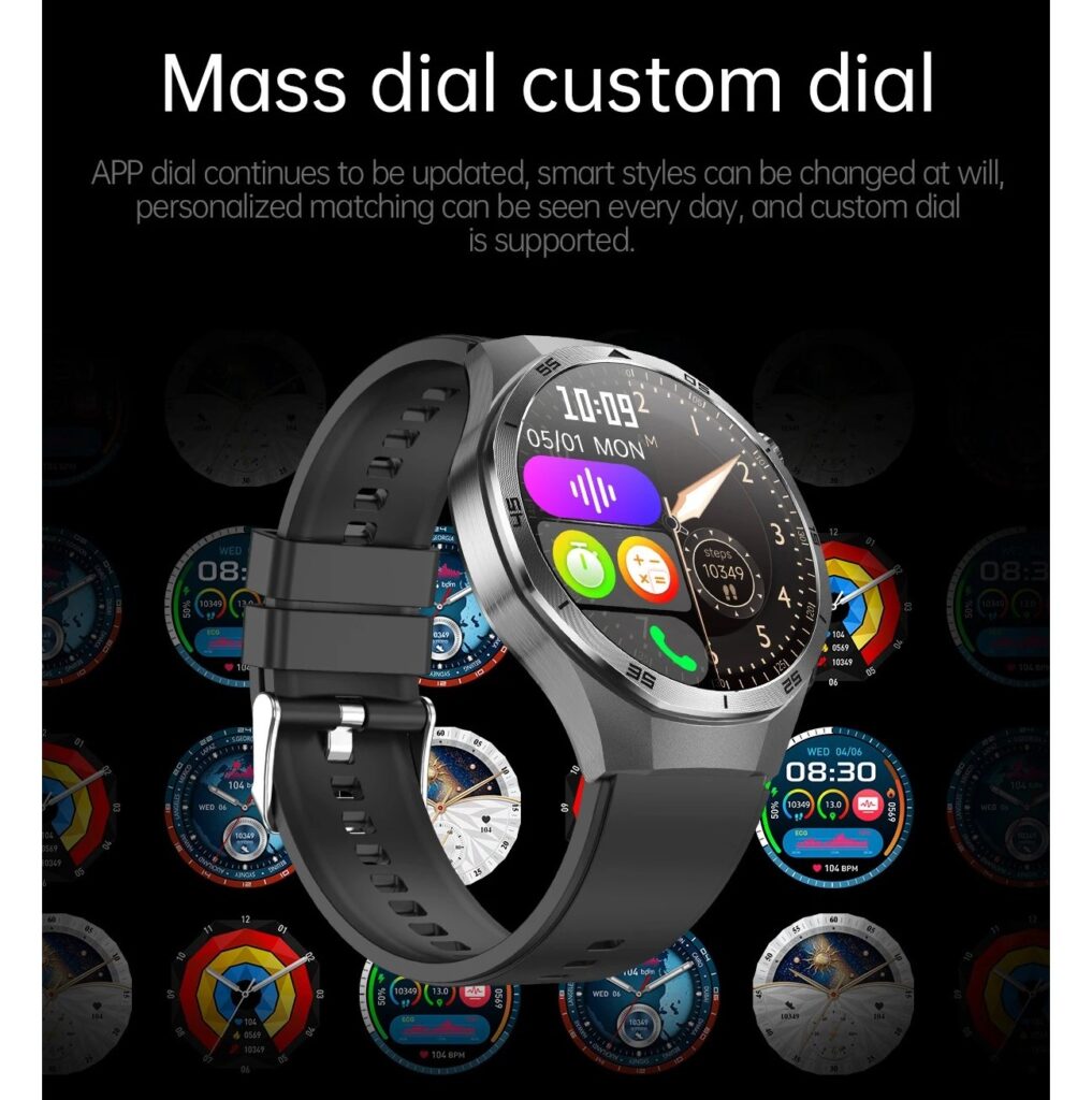 Smartwatch SPOVAN ET456 Electrocardiograma Monitor de Salud - NUBOFIT